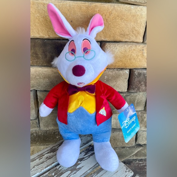 Disney | Toys | Disney 3 White Rabbit Alice In Wonderland Plush Stuffed ...